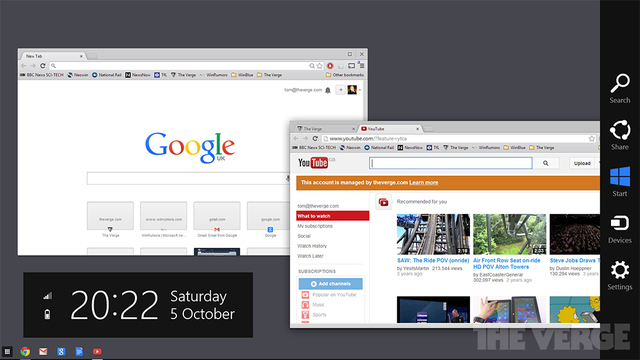 มาเนียน Chrome Metro บน Windows 8 ใส่อินเทอร์เฟซแบบ Chrome OS มาด้วย ...